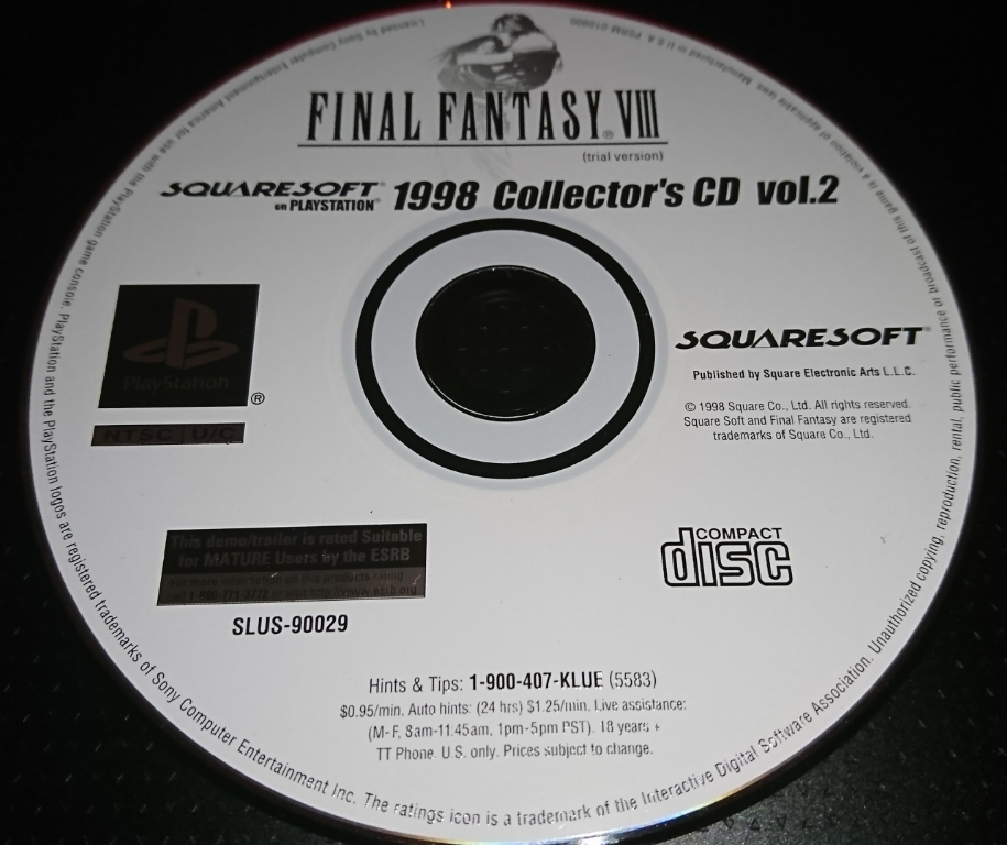Squaresoft on PlayStation 1998 Collector's CD Vol. 2 [U] (Final Fantasy VIII Demo) ISO